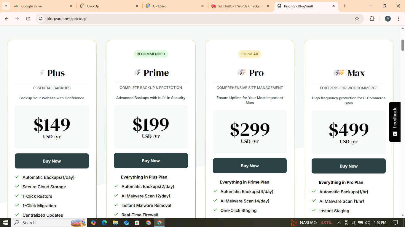 BlogVault Features & Pricing: Is This the Best 1-Click WordPress Plugin for Site Backup?
